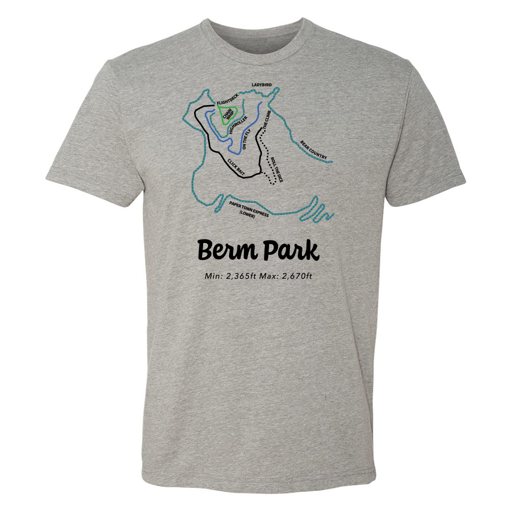 Berm Park Map Shirt (Heather Grey) | Buy Online Now – Cognative MTB®